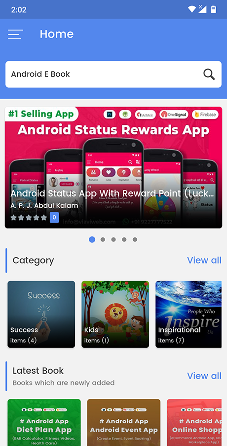Android EBook App (Books App, PDF, ePub, Online Book Reading, Download ...